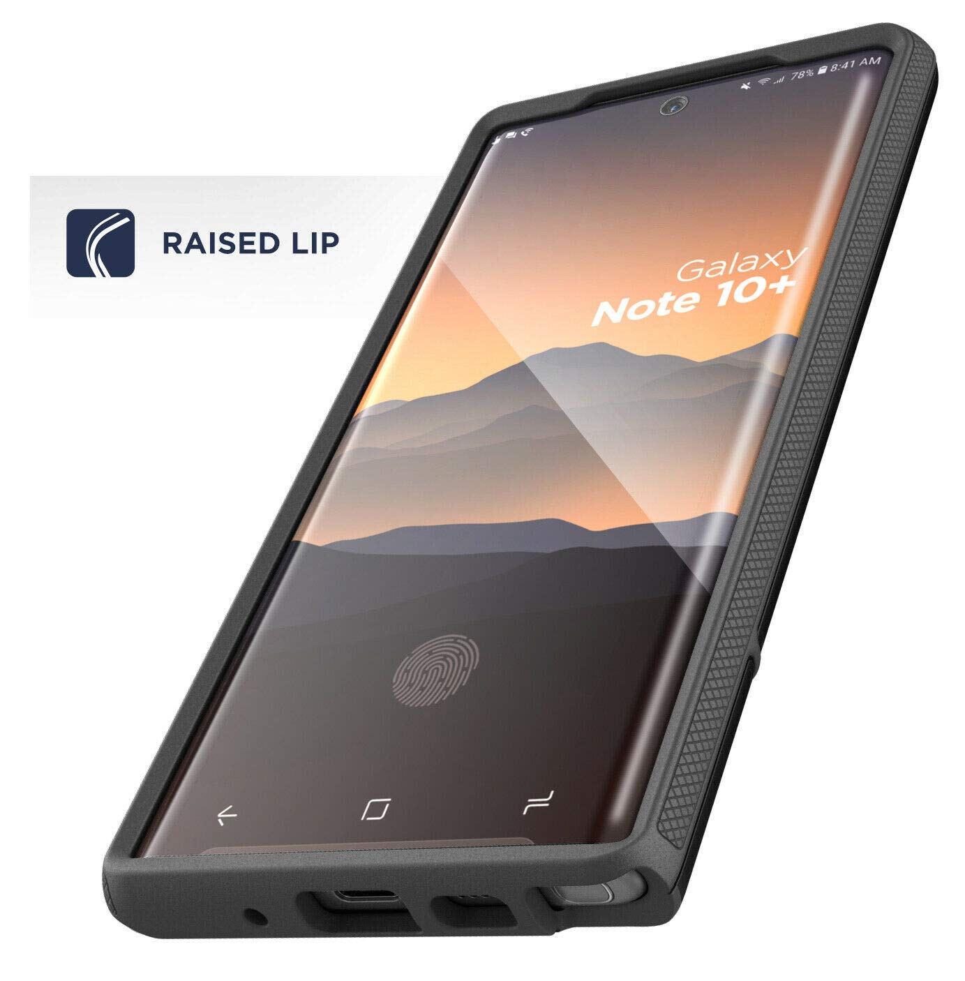 Encased Galaxy Note 10 Plus Belt Clip Protective Holster Case (2019 Rebel Armor) Heavy Duty Rugged Full Body Cover w/Holder for Samsung Note 10+ (Black)