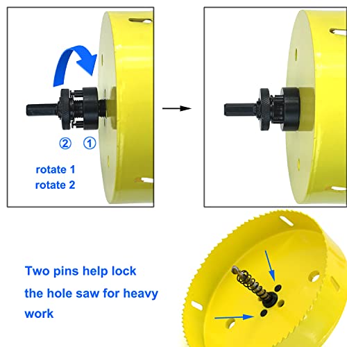 JIECHENG 6 inch Hole Saw for Cornhole Boards,Metal,Drywall,Plasterboard,Wood and Plywood