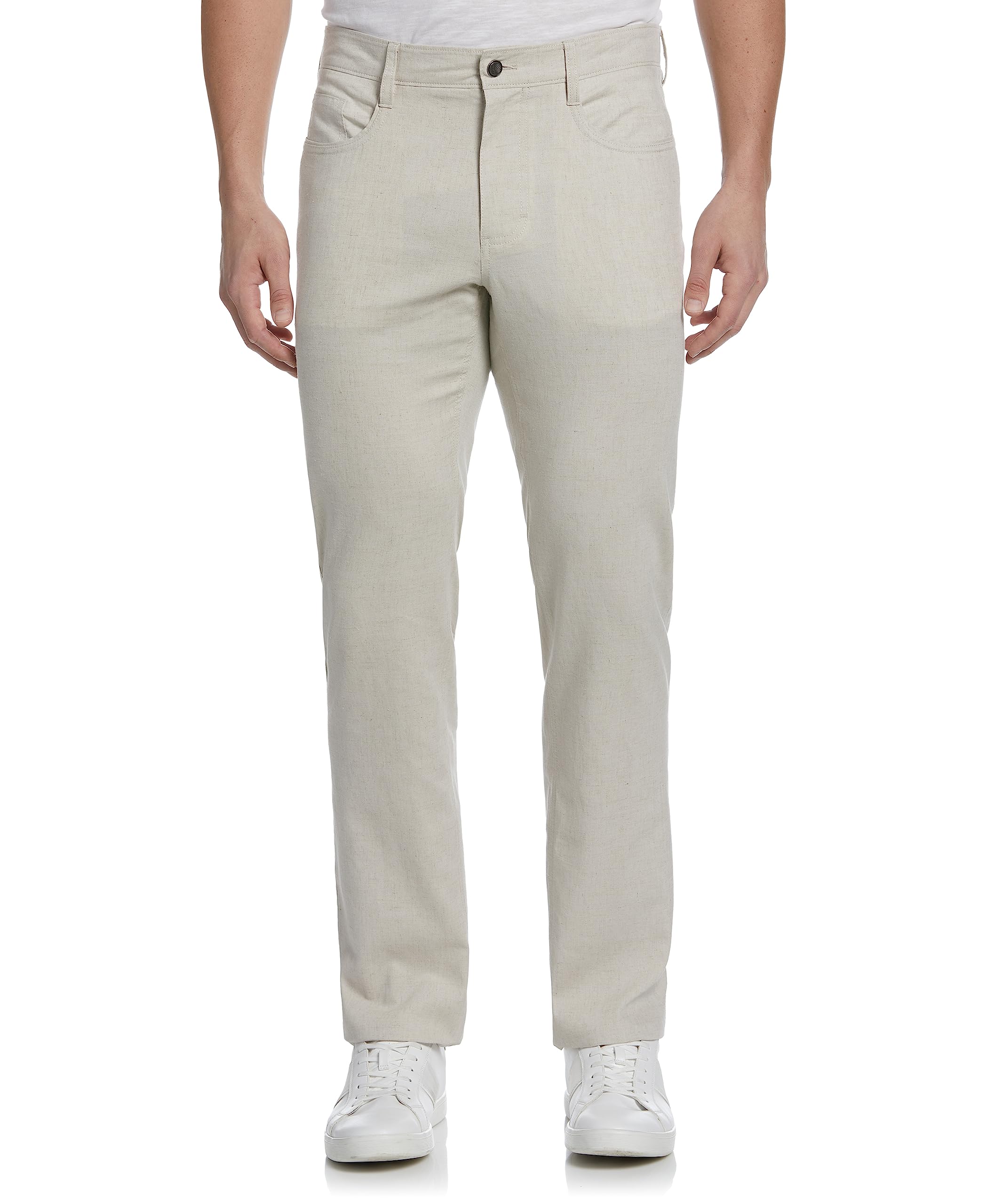 Cubavera Men's L/V/E 5 Pocket Pant Five, Natural Linen, 38W x 32L