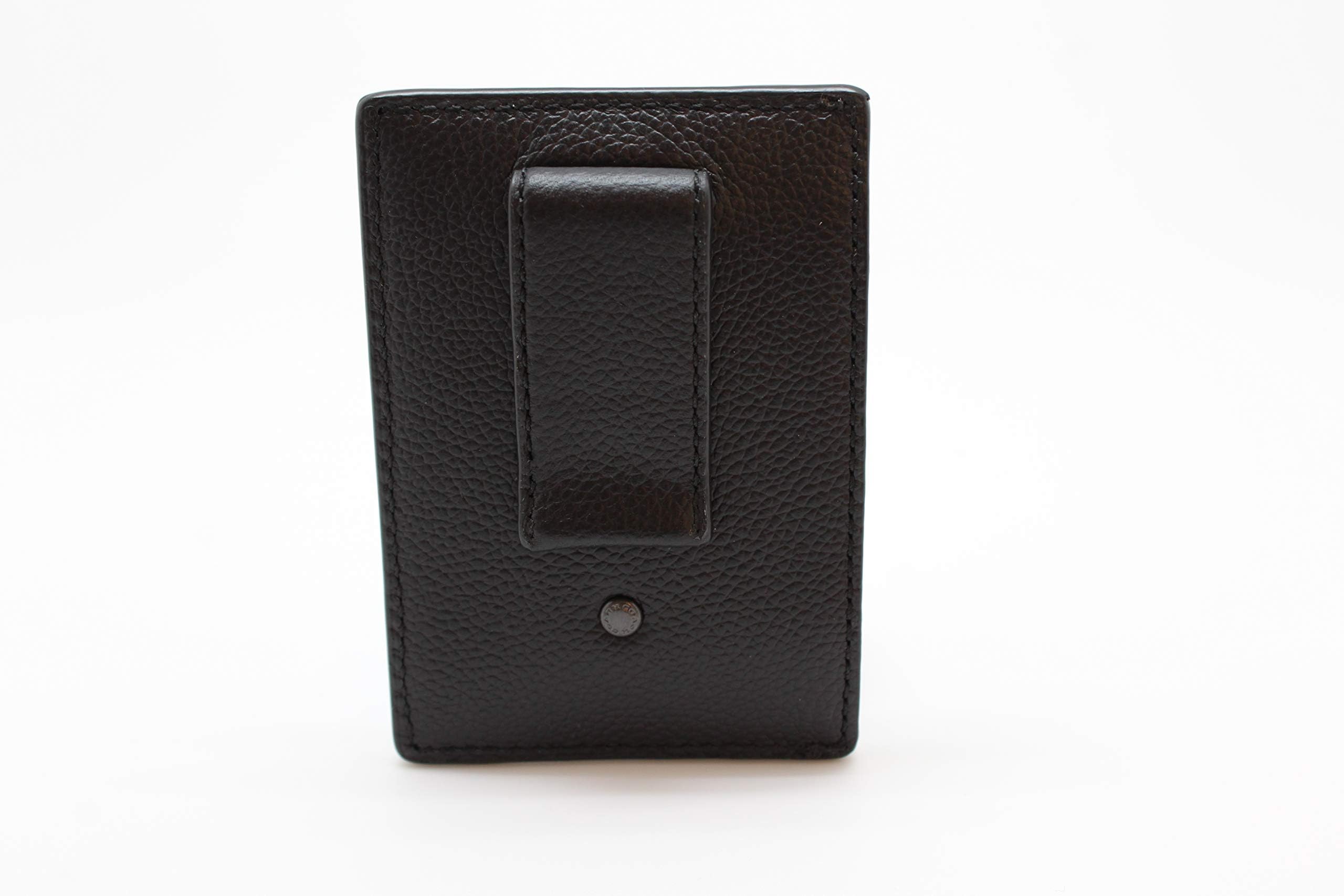 Coach Mens Money Clip Card Case in sport calf leather F75459 Black