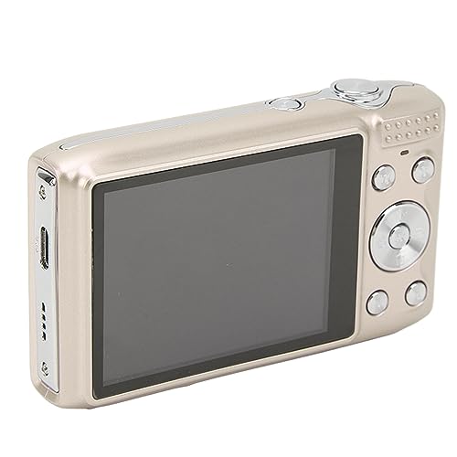 Digital Camera, Multi Function 58M 4K Timed Photography Digital Video Camera 2.88 Inch Screen 16X for Daily Life (Gold)