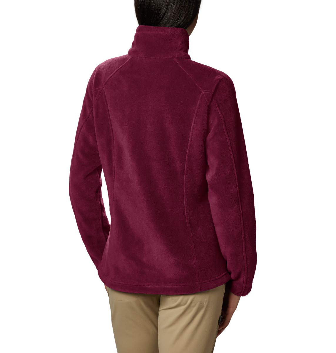 Columbia Women's Benton Springs Full Zip Jacket, Soft Fleece with Classic Fit, Rich Wine, Medium
