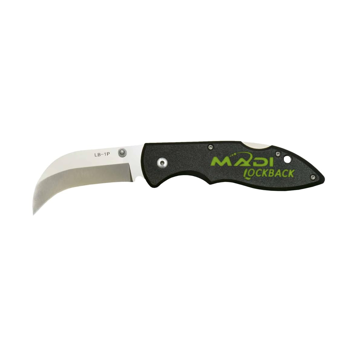 MADI Innovative Lineman Tools LB-1P Lockback Pointed Tip Knife | One-Handed Opening with Lockback Closing | Reversible Belt Clip