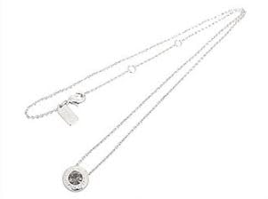 COACH SILVER OPEN CIRCLE STRAND NECKLACE F54514
