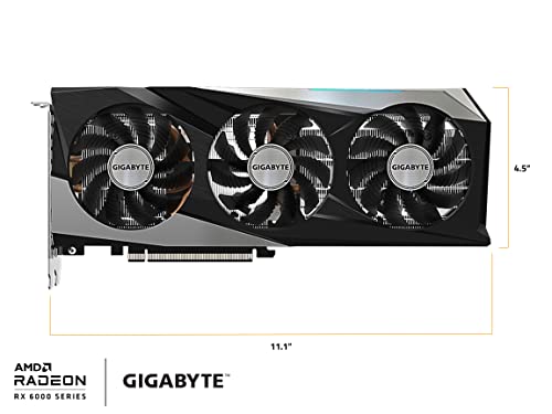 GIGABYTE Radeon RX 6750 XT Gaming OC 12G Graphics Card, WINDFORCE 3X Cooling System, 12GB 192-bit GDDR6, GV-R675XTGAMING OC-12GD Video Card