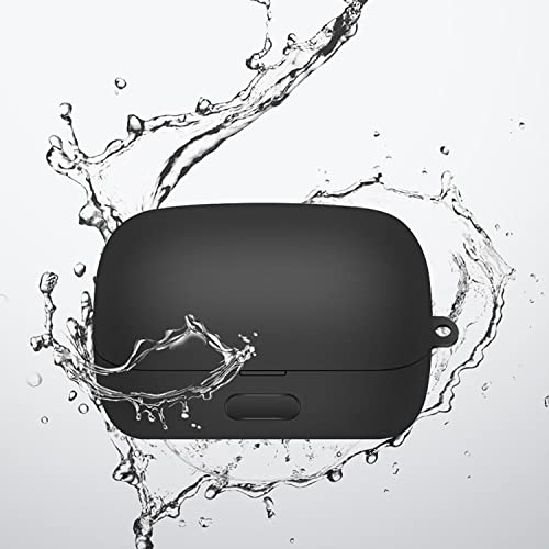 JIML Compatible with Sony Linkbuds WF-L900 Case Soft Silicone Skin Case Cover Shock-Absorbing Protective Case with Keychain and Lanyard for Sony Linkbuds 2022 (Black)
