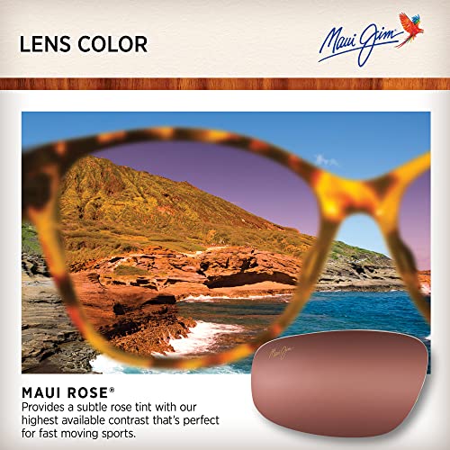 Maui Jim Women's Koki Beach Polarized Fashion Sunglasses, Purple Tortoise/Maui RoseĀ®, Medium