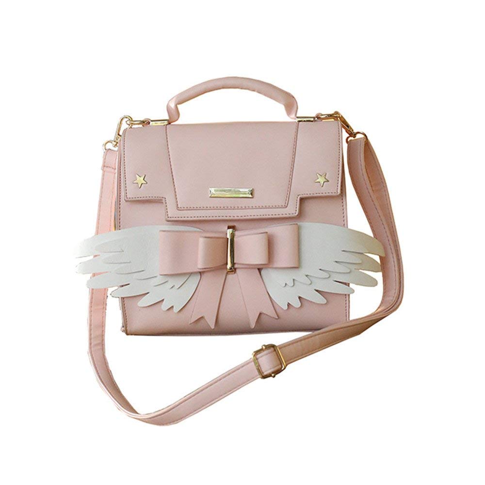 Smilovely Cardcaptor Sakura Angel Wings Bowknot Cute Lolita Handbag Anime Cosplay Shoulder Bag