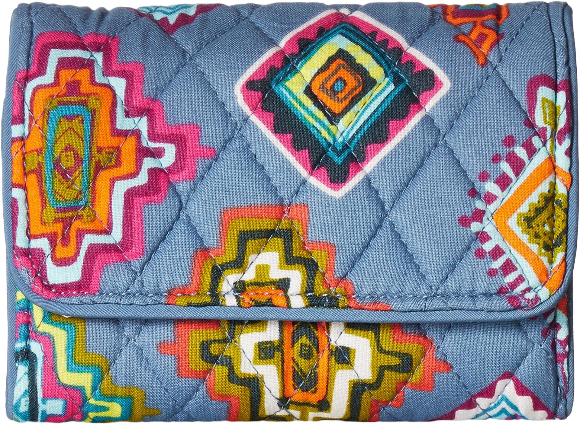 Vera Bradley Rfid Riley Compact Wallet Painted Medallions One Size