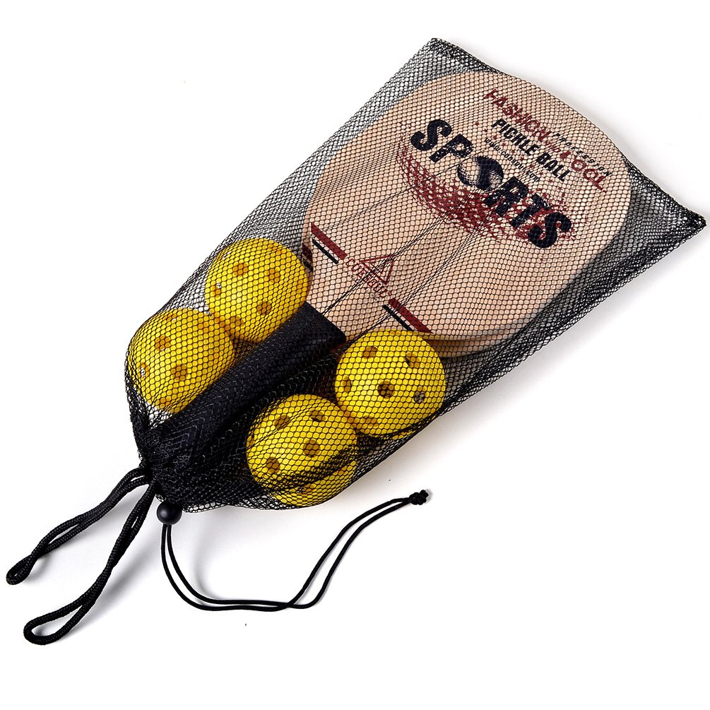 CUESOUL Basswood Pickleball Paddle Bundle with 2 Paddles,4 Balls,1 Carrying Bag