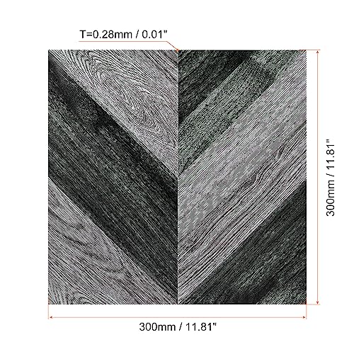 uxcell Peel and Stick Floor Wall Tiles Sticker, 10Pcs 12"x12" Self-Adhesive Wood Grain Floor Stickers Matte Frosted Flooring Tiles for Kitchen Bathroom and Home Decor, Dark Grey