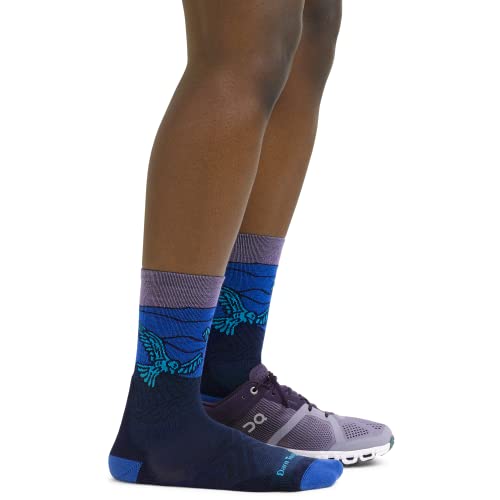 Darn Tough 1058-C-9034-05 Glide Micro Crew Ultra-Lightweight with Cushion Midnight Large