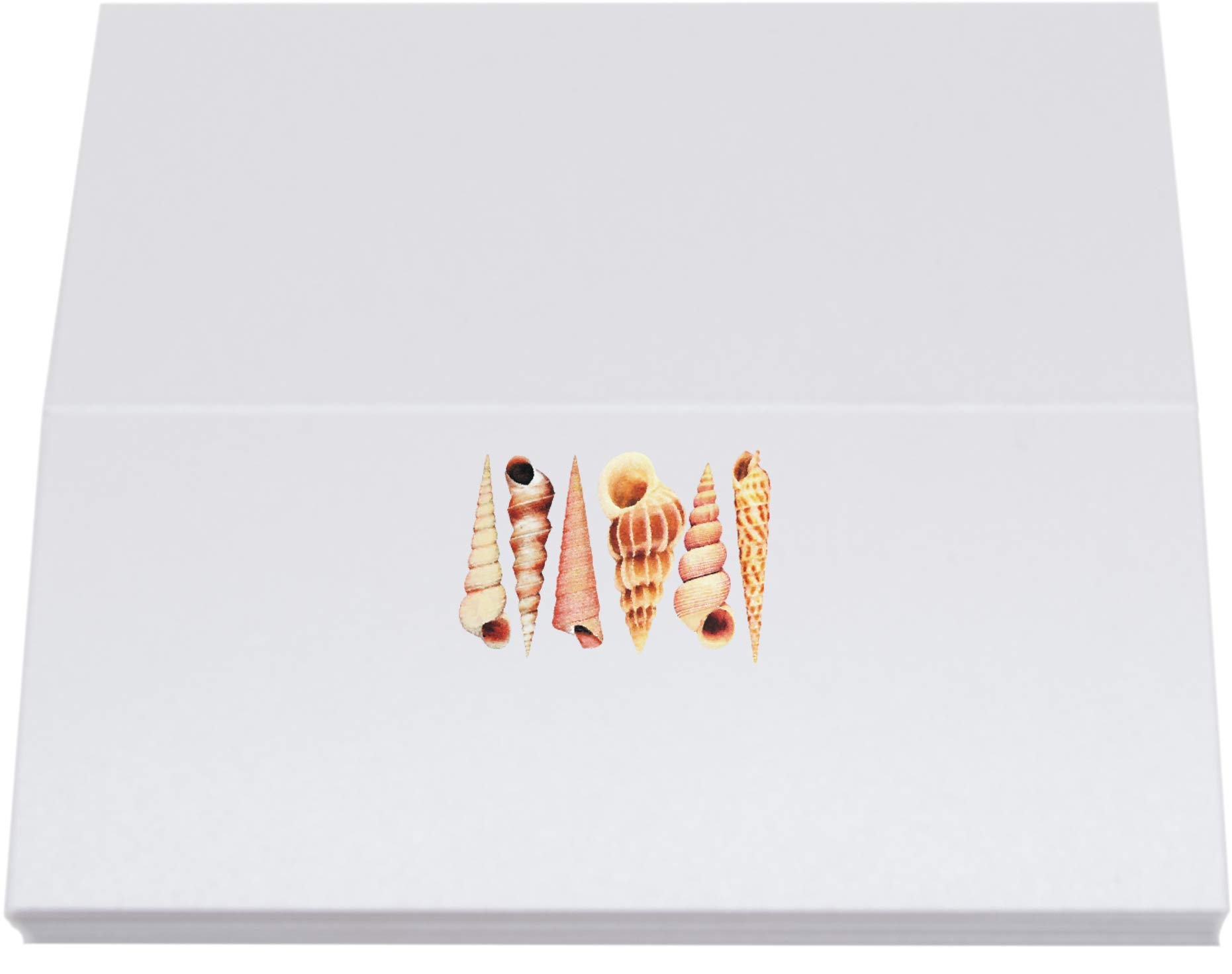 Seashell Pattern Place Cards, Set of 25, Pre-cut and Scored - Wedding, Party, Dinner, and Special Events - Made in the USA