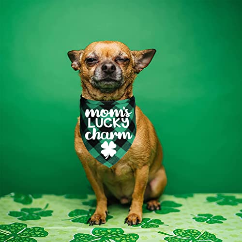 JOTFA 4 Pack Valentine's Day St. Partick's Day Easter Dog Bandanas, Holiday Plaid Dog Puppy Bandana Scarf Costume for Small Medium Large Dogs Pets