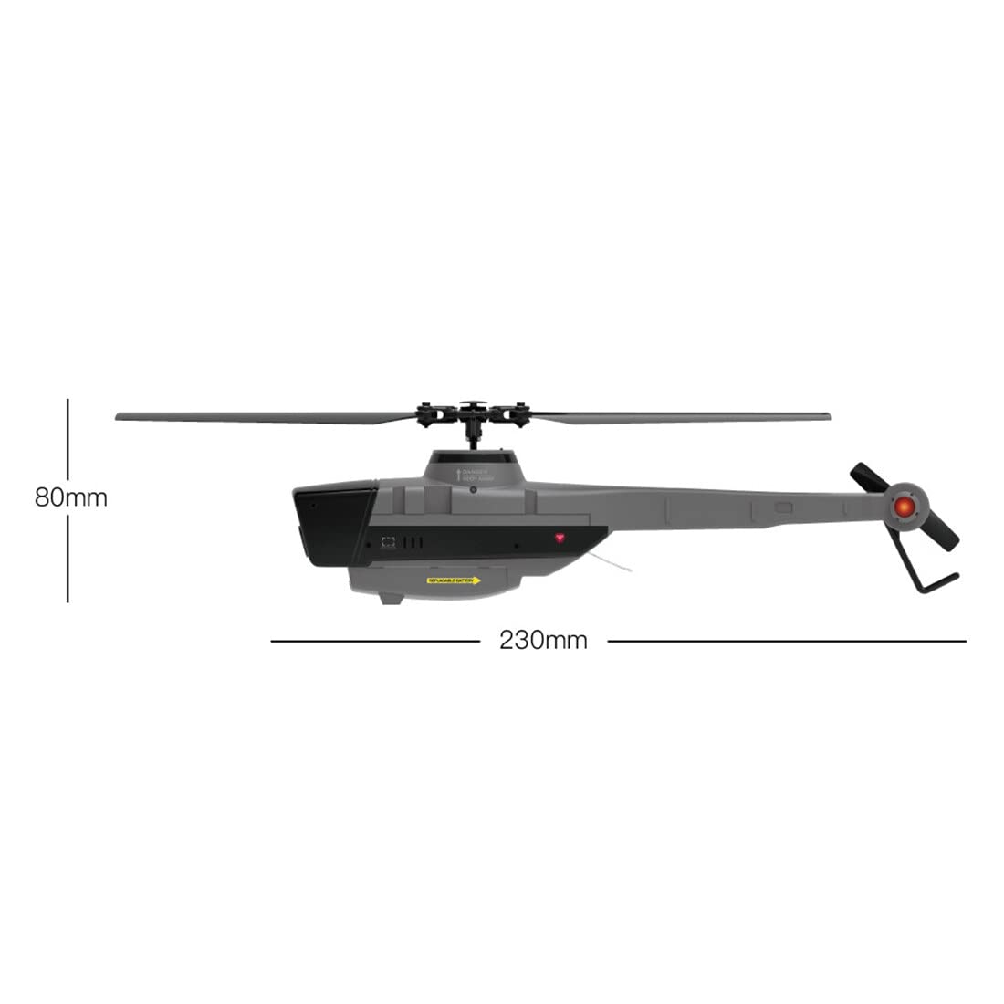 CHUO C128 Drone Model, Remote Control Helicopter for Adults, RC Helicopter Toys 2.4G 4CH Aileronless RC Airplanes Military Aircraft Helicopter Model - RTF Version
