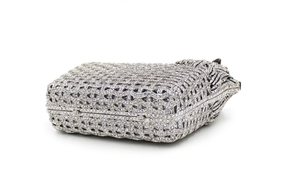 Chirrupy Chief® Poodle Cute Purses For Women Crystal Evening Clutch Bags (Gold)