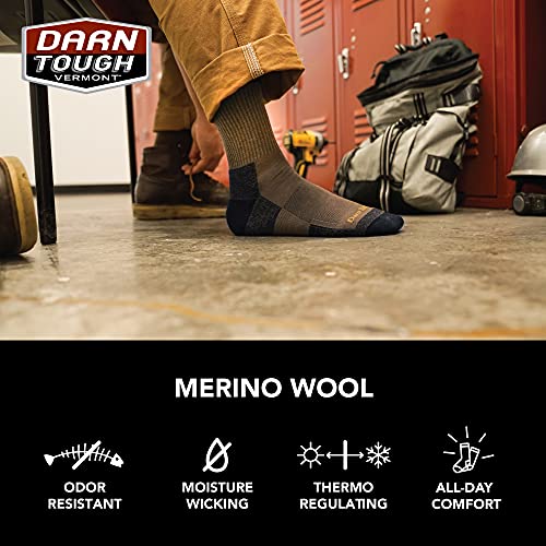 Darn Tough Men's Steely Boot Midweight with Full Cushion Toe Box Work Sock (Style 2006) - Graphite, Large