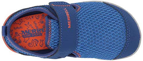 Merrell Bare Steps H20 Water Shoe, Blue/Orange, 8 US Unisex Little Kid