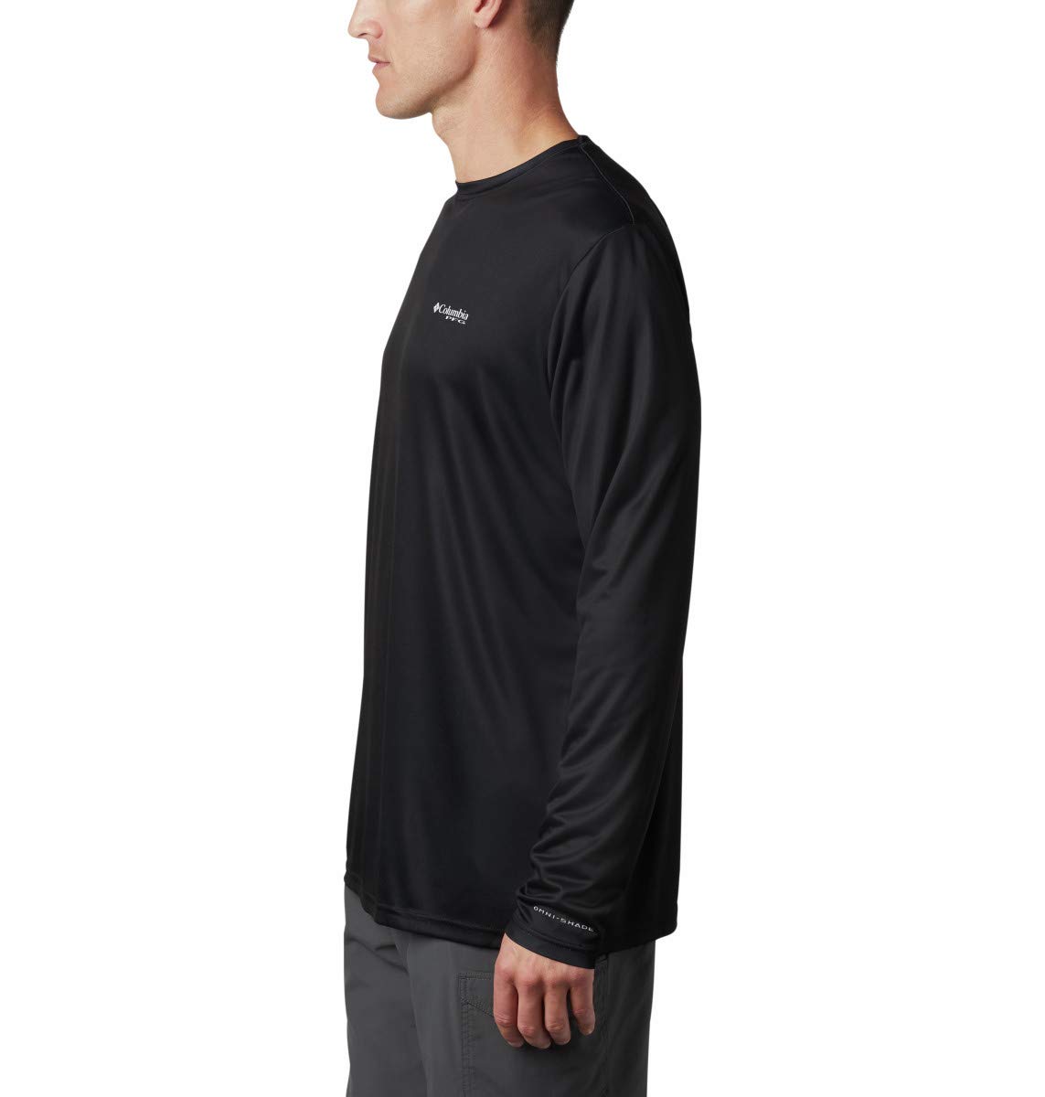 Columbia Men's Standard Terminal Tackle PFG Fish Flag LS, Black/Graphite, Medium
