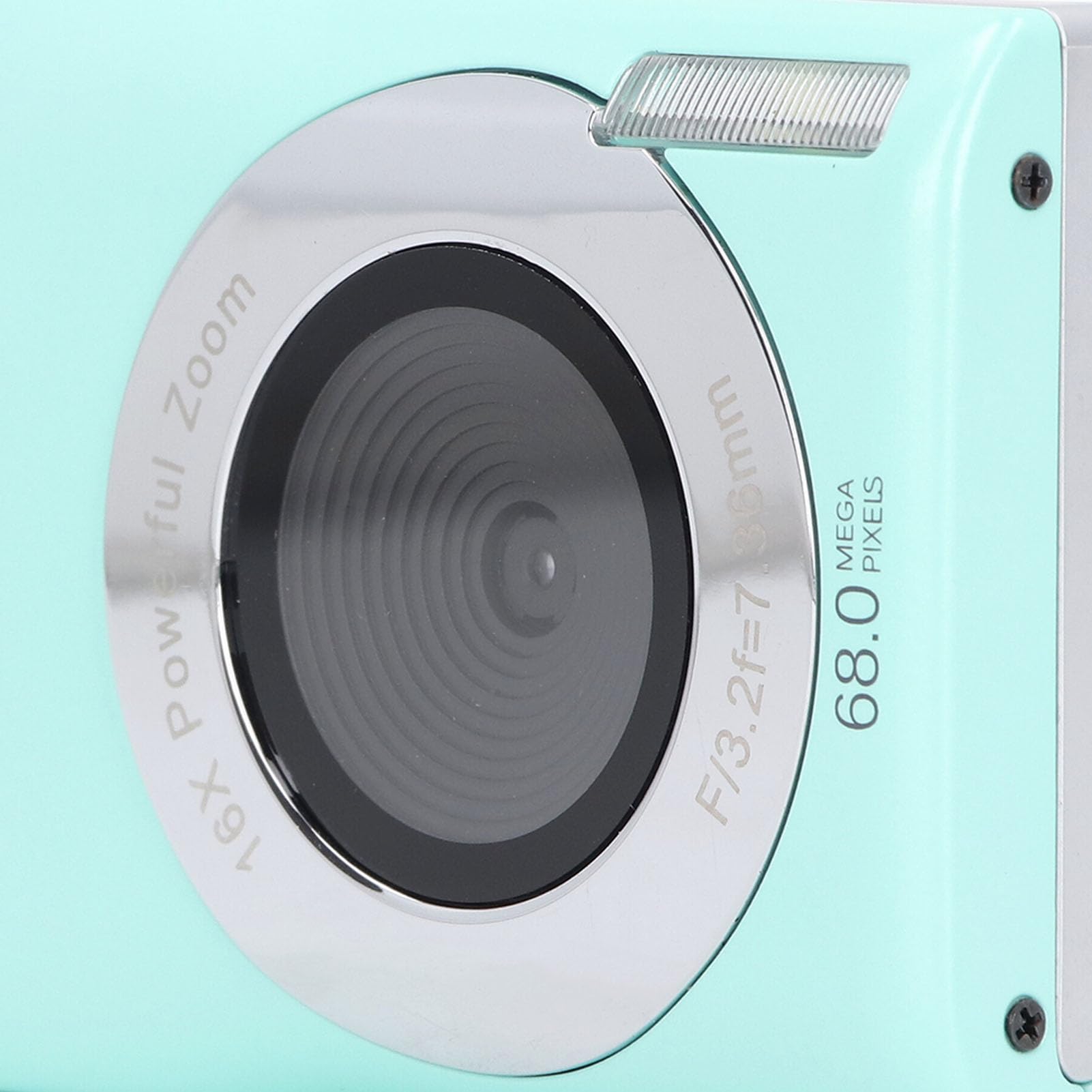 Compact Digital Camera, 2.7in Screen Photo and Video 68MP Digital Camera 750mAh Battery Beauty Filter for Daily (Green)