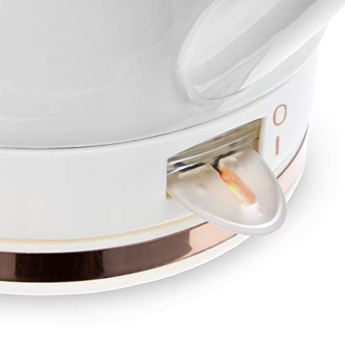 Pink Up Noelle Electric Tea Kettle, Gooseneck Kettle, Hot Water Dispenser, Pour Over Coffee, Automatic shut off, Cordless, Electric Teapot, 1.5L, Ceramic, Grey