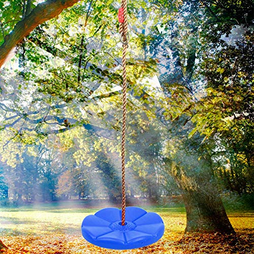 Saucer Tree Swing for Kids Adults,Climbing Rope Tree Swing Indoor Outdoor Disc Hanging Seat Playing Outdoor Play Equipment Children Toys(蓝色)