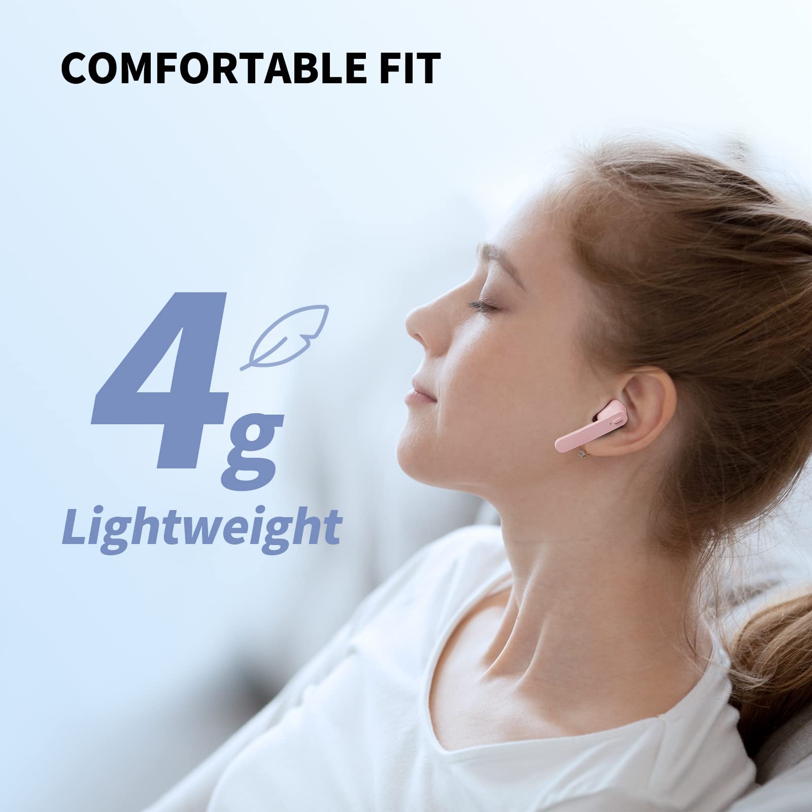 CXK Wlireless Earbuds Bluetooth Earbuds with Premium Sound Bluetooth 5.3 Auto Pairing Ear Buds with 43H Playtime Light Weight IPX6 Waterproof Wireless Headphones