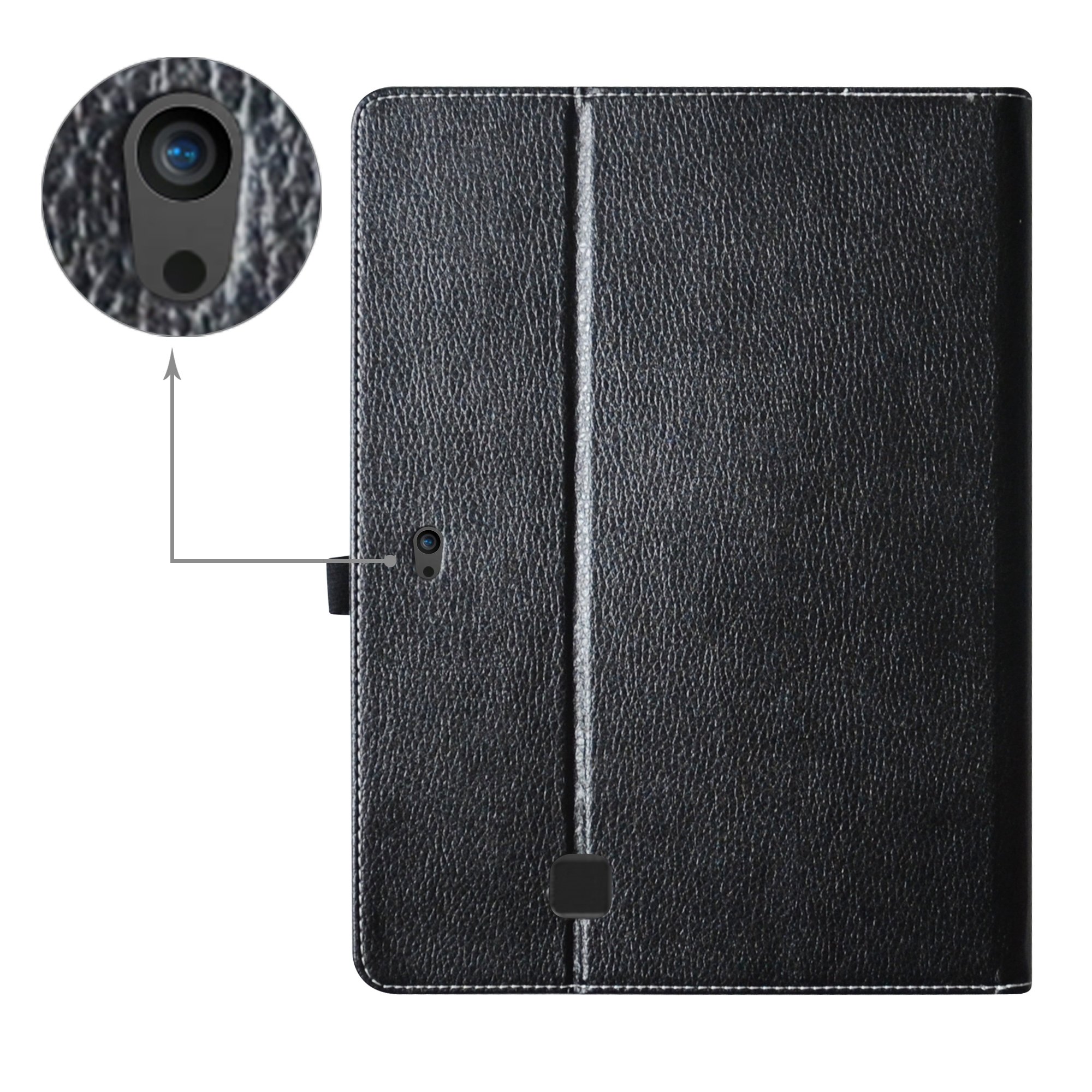 Dell Latitude 5285 Case,Mama Mouth PU Leather Folio Stand Cover for 12.3" Dell Latitude 5285 (12.3 Inch HD IPS Touch) 2in1 Laptop,Black