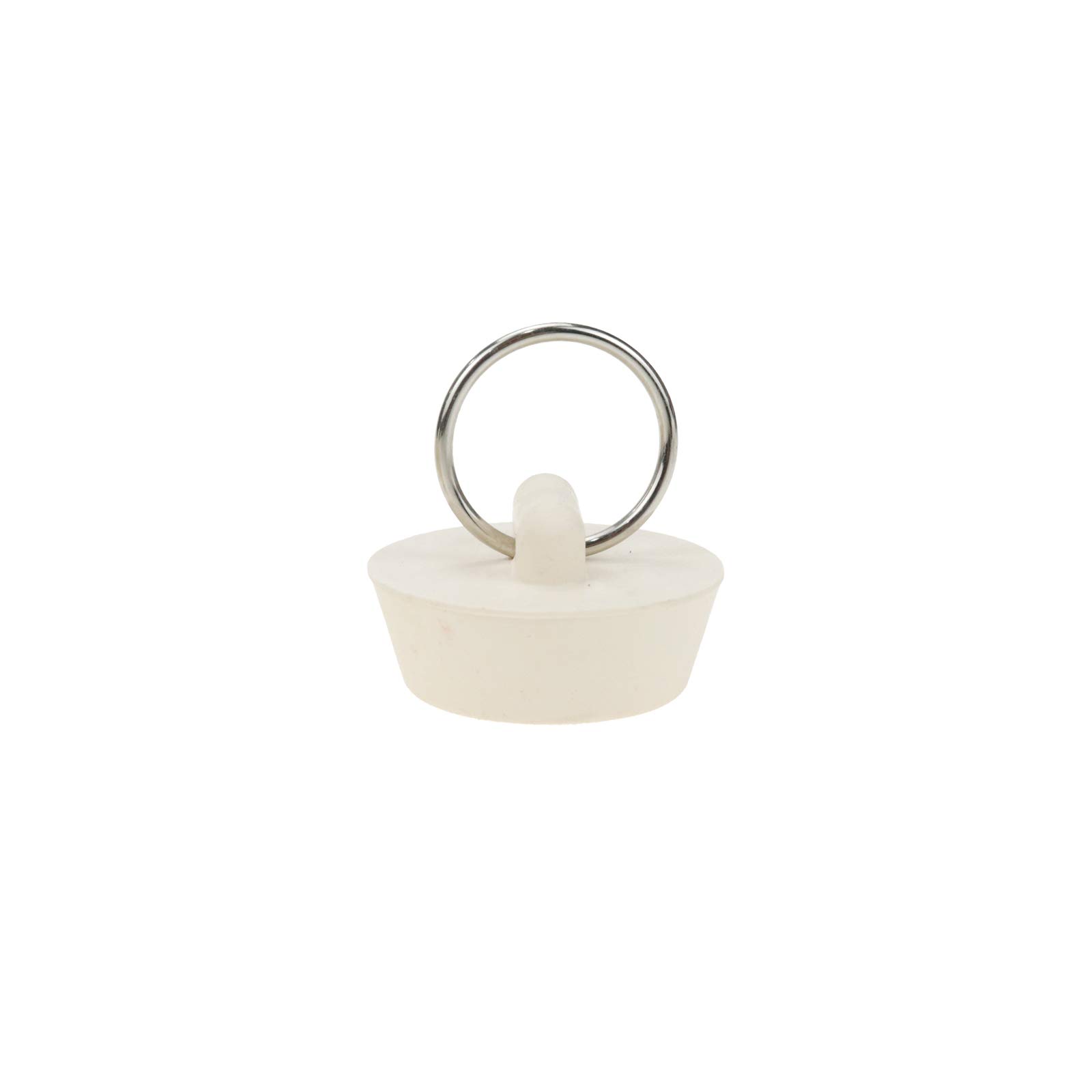 Semetall Drain Stopper 6 Pack 1-1/8" Bath Plugs Rubber White Sink Plug with Hanging Ring for Bathtub,Bathroom,Kitchen