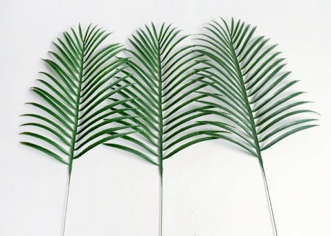 URToys 10Pcs Artificial Ombre Kwai Leafs Branch Fake Palm Plants Grass Flower for Home Wall Garden Wedding DIY Decoration