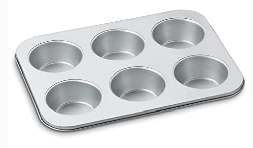Cuisinart Chef's Classic Nonstick Bakeware 6-Cup Jumbo Muffin Pan, Silver