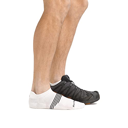 Darn Tough Men's Element No Show Tab Lightweight Socks White Size Medium