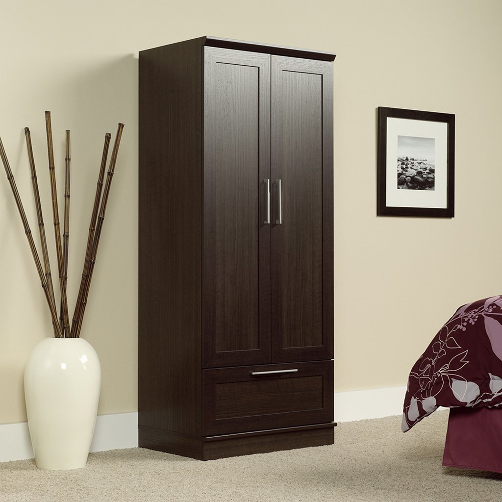 Sauder HomePlus Wardrobe, L: 28.98" x W: 20.95" x H: 71.18", Dakota Oak finish