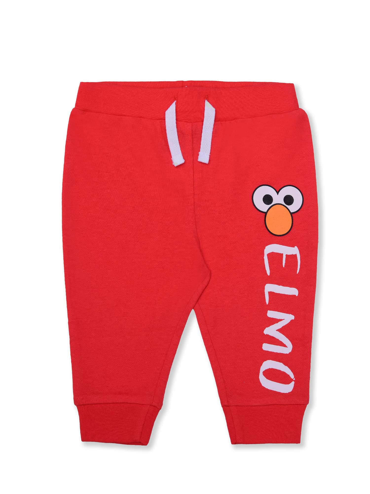 Sesame Street Boys’ Elmo Bodysuit and Jogger Set for Newborn and Infant – Red/White