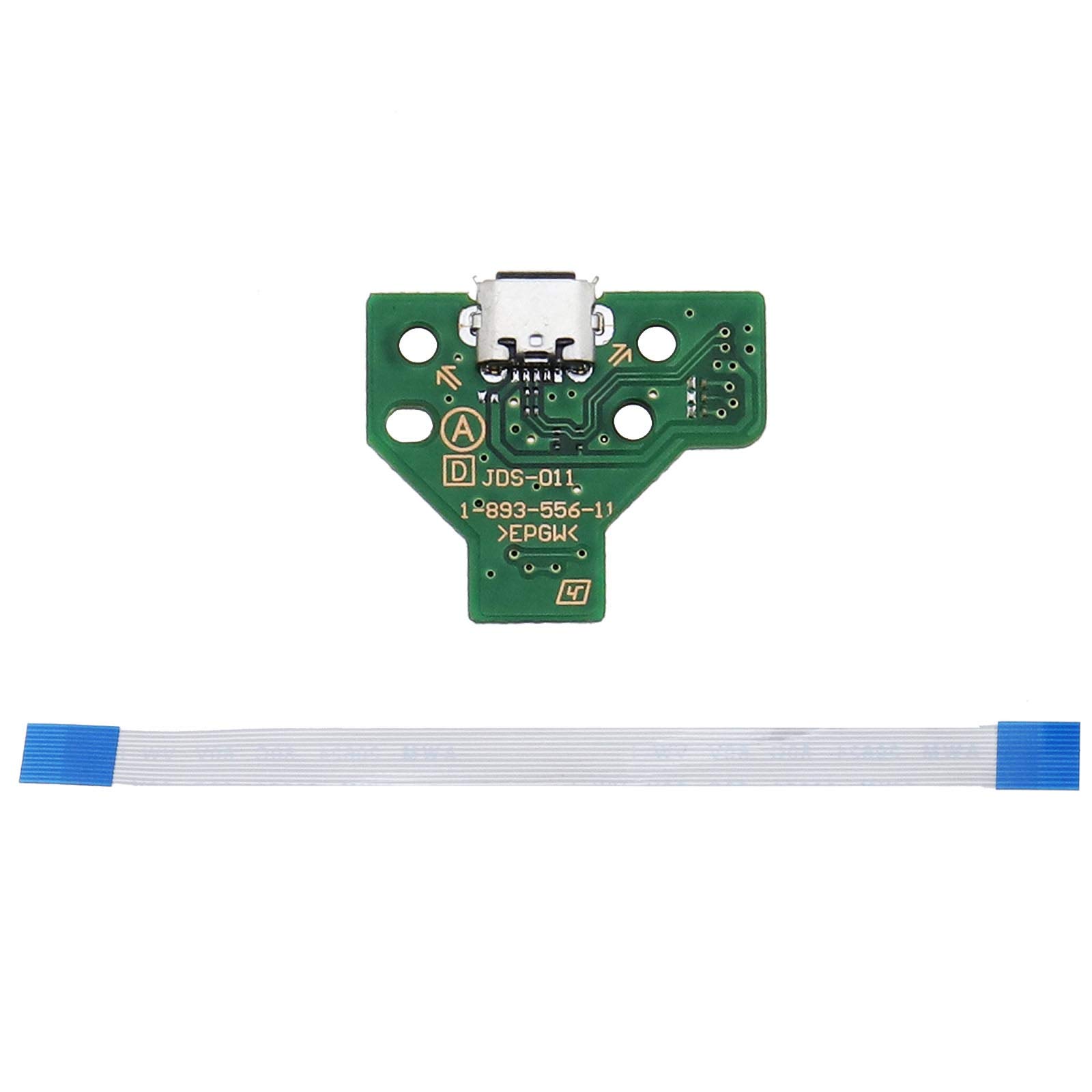 USB Charging Port Charger Socket Board Replacement with Flex Cable JDS-030 Compatible With PS4 Controller Electrical Accessories