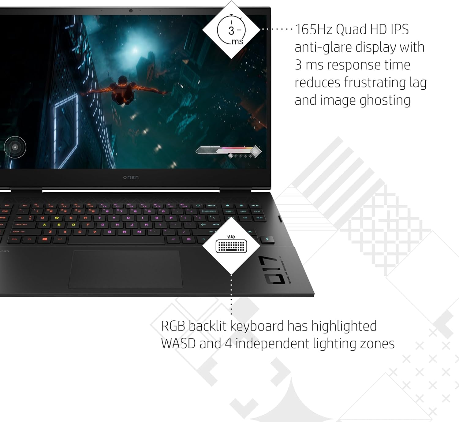 HP Omen 17.3" Gaming Laptop - QHD 165Hz Display, Intel 24 Cores i9-13900HX, GeForce RTX 4080, 64GB DDR5, 4TB SSD, WiFi 6E, Backlit Keyboard, Windows 11 Pro, with Wireless Silent Mouse