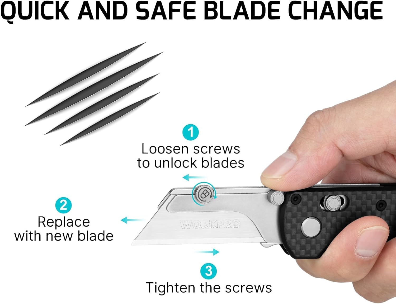 OKNIFE Otacle U1 Folding Pocket Utility Knife, Quick Change Box Cutter with Rail Lock, EDC Razor Knife with Pocket Clip for Office, Factory