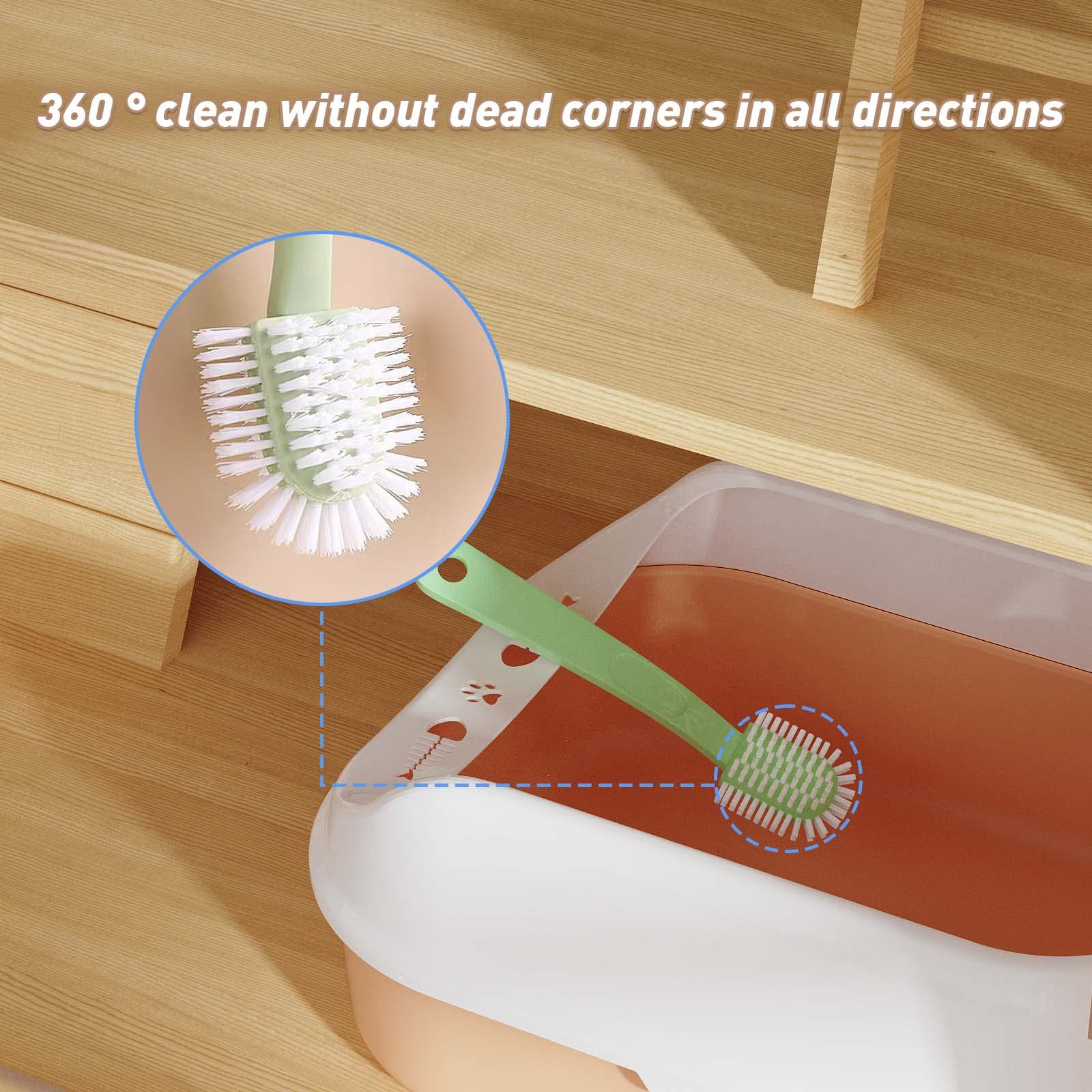 Dakeres Cat Litter Scooper kit with shovel,brush,dustpan,broom and 4 pcs hook