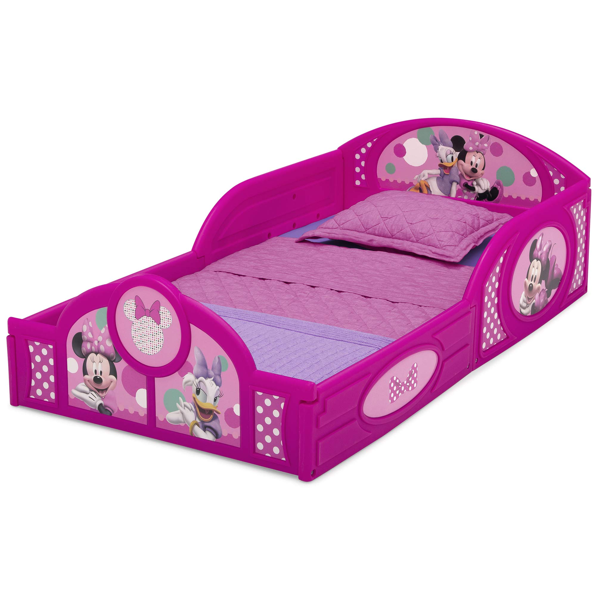 Delta Children Disney Frozen II Plastic Sleep and Play Toddler Bed with Attached Guardrails