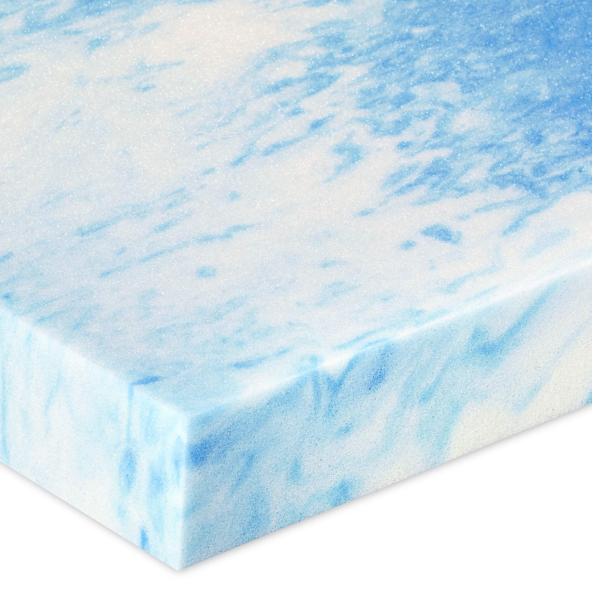 Sealy 1.5" SealyChill Gel Memory Foam Mattress Topper, Full, White