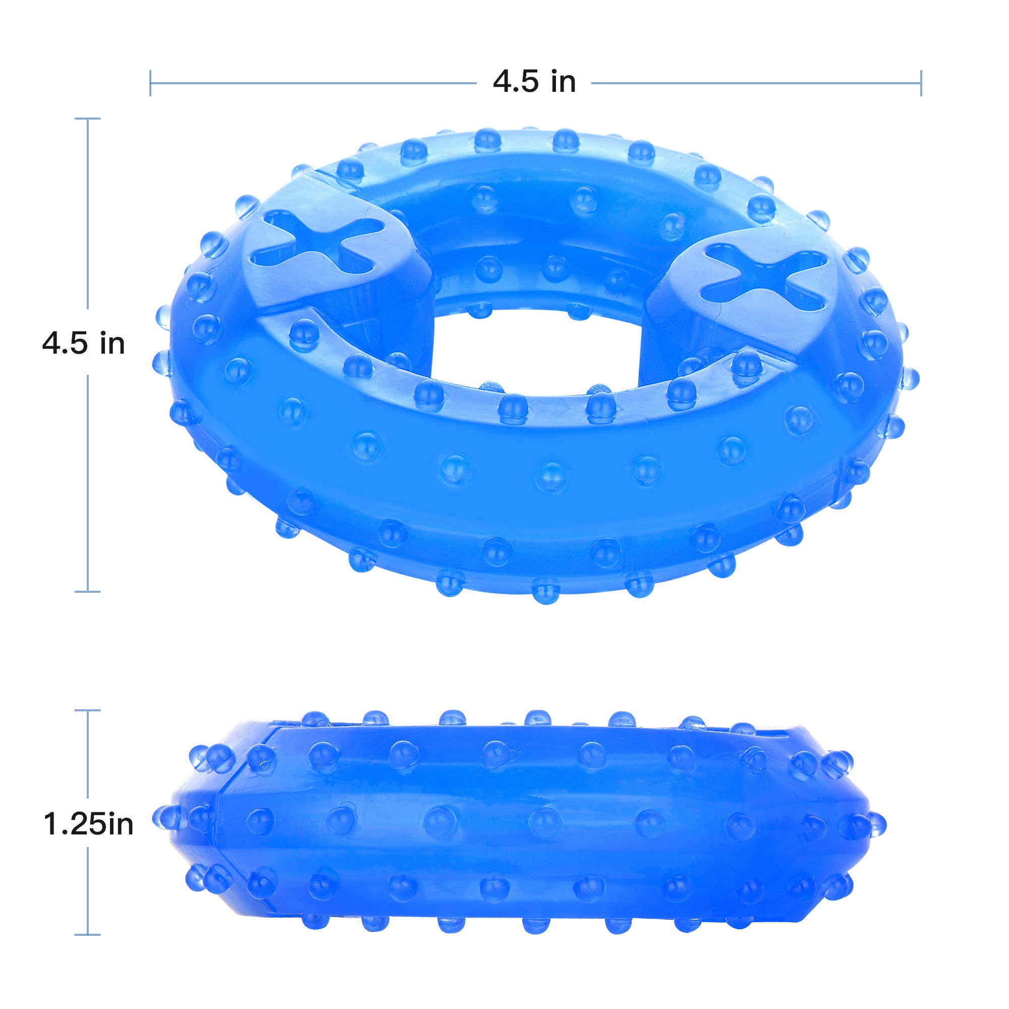 NWK Pet Teether Cooling Chew Toy for Dogs Teething Toy for Puppies, Fit with Treats for More Fun (Chewing Ring)