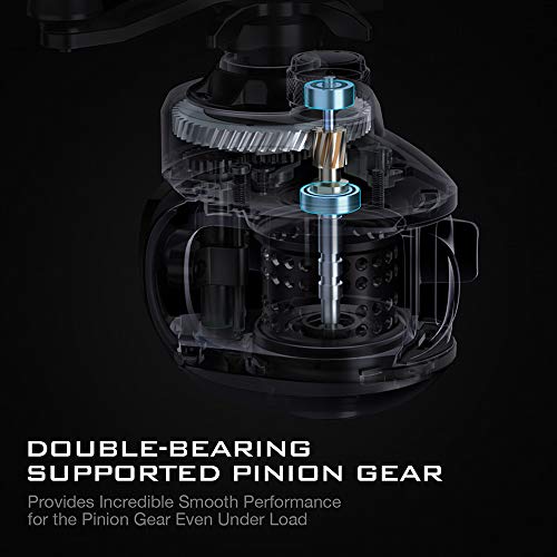 Piscifun Spark Pro Baitcasting Reel - Low Profile 6.6:1 Baitcaster Fishing Reel, Super Compact 16.5 LB Carbon Fiber Drag, 11 + 1 Shielded Ball Bearings Magnetic Brake System(Right Handed)