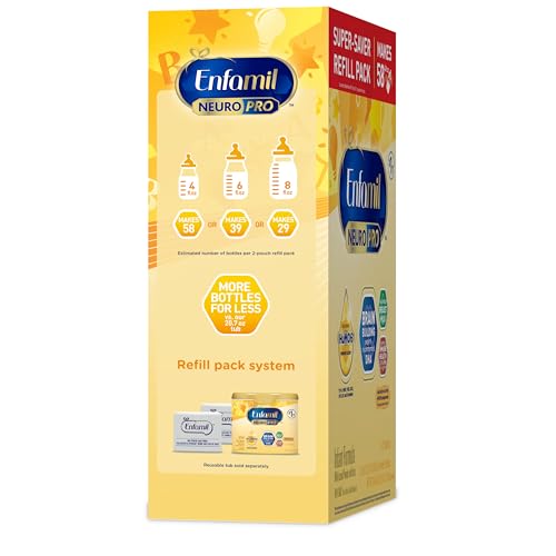 Enfamil NeuroPro Baby Formula, Triple Prebiotic Immune Blend with 2'FL HMO & Expert Recommended Omega-3 DHA, Inspired by Breast Milk, Non-GMO, Refill Box, 36.4 Oz (Packaging May Vary)