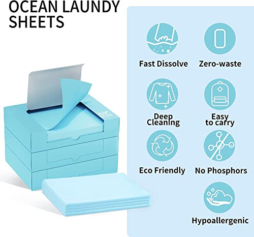Portable Laundry Detergent Sheets - no Scent,heavier piece 35 count, Quick Disolve, Ecoigy,Eco-friendly, Zero Waste, Plastic Free, Liquid free, Powder free, Easier than Pods, Packs or Pacs, for Home Dorm Travel Camping & Hand Washing Clean No Waste Fresh