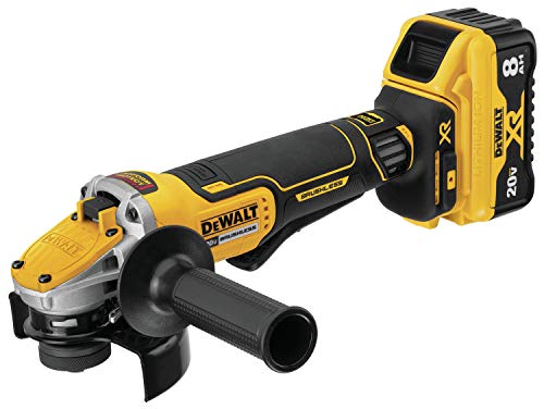 DEWALT 20V MAX* XR Angle Grinder, Trigger Switch, Power Detect Tool Technology Kit, 4-1/2-Inch to 5-Inch (DCG415W1), Grey,yellow,black