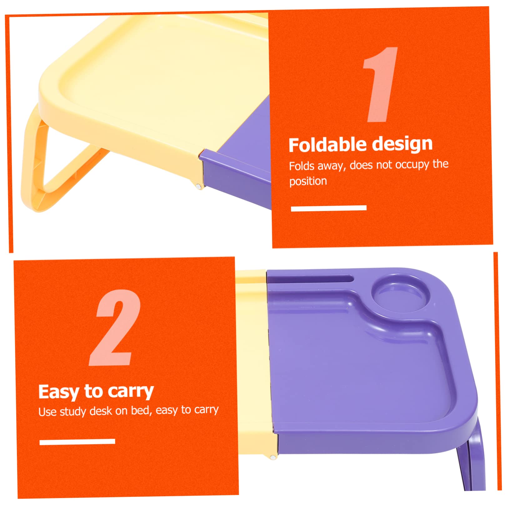 Ciieeo Student Dessert Household Laptop Desk Foldable Household tv Trays Student Laptop Table Television Storage Rack Plastic Plastic Table Breakfast Plate Bedside Table