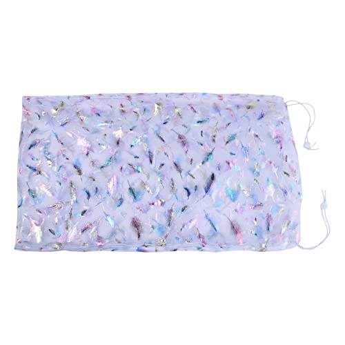 LIUGOU Universal Bird Cage Seed Catcher,Seed Catcher Guard Net Cover,Parrot Nylon Mesh Net Cover,Soft Airy Cage Net Stretchy Skirt for Round Square Cages