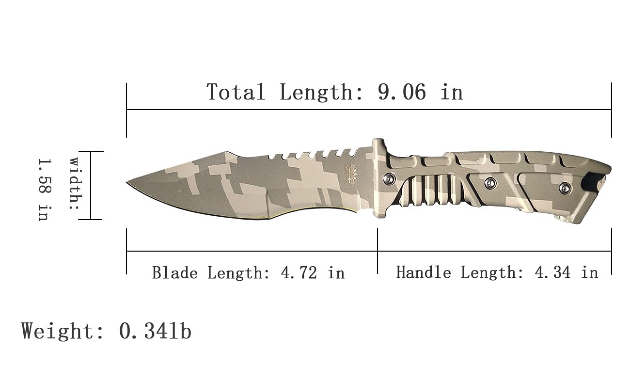 DARTIGIANO Camouflage Daggers, Military Training Knives, Camping Enthusiasts and Survivors Combat Knives, Soldier Cosplay Props