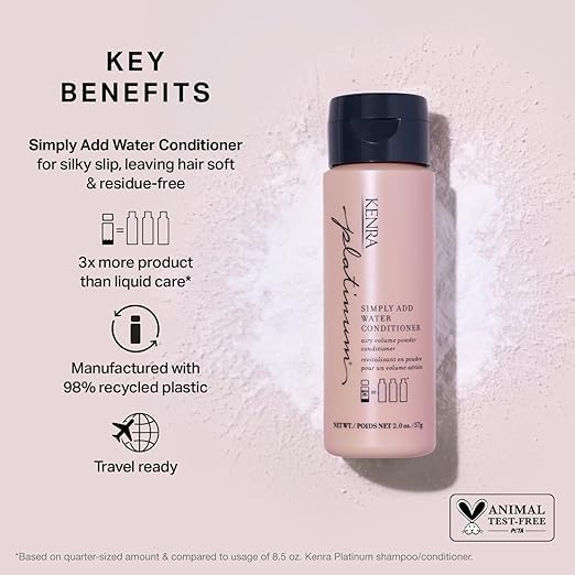Kenra Platinum Simply Add Water Conditioner | Airy Volume Powder Conditioner | 2oz