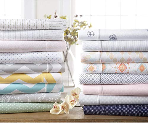 Linen Market Premium Aztec Dreams Pattern 4 Piece Bed Sheet Set, Queen, Coral